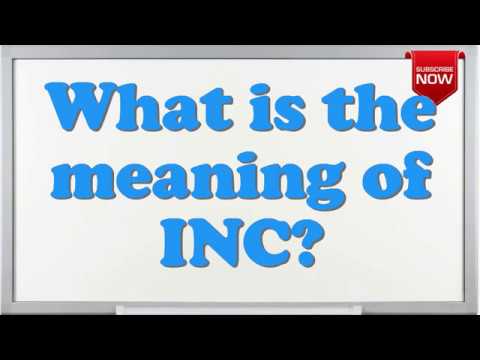 What is the full form of INC?