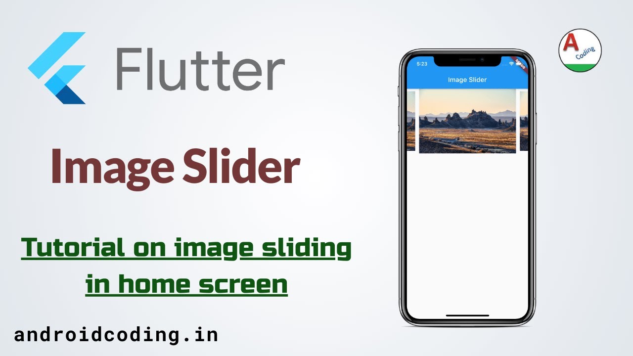 Flutter image slider tutorial for beginners | Source in Description | flutter coding