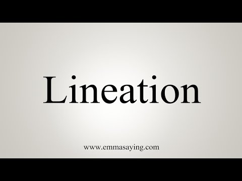 How To Say Lineation