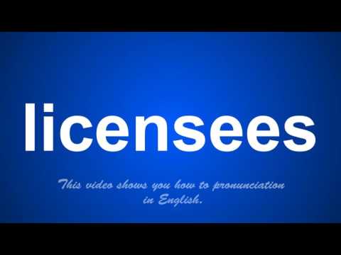 the correct pronunciation of licensure in English.