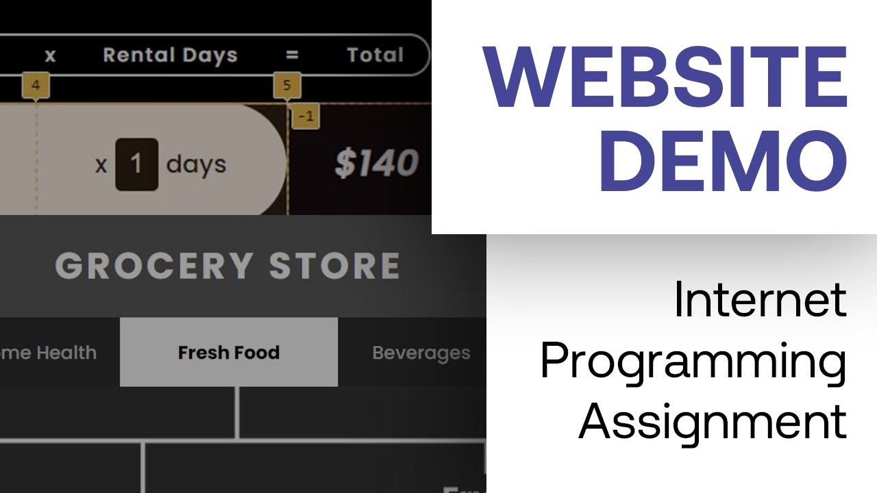 Grocery Store and Car Rental Website Assignment Demo - 32516 Internet Programming - UTS
