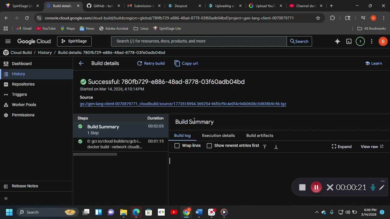 Google Cloud GitHub Evidence