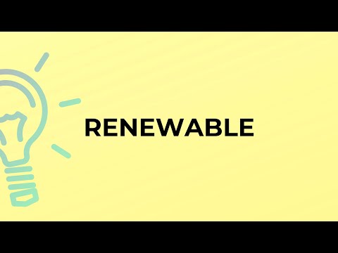 What is the meaning of the word RENEWABLE?