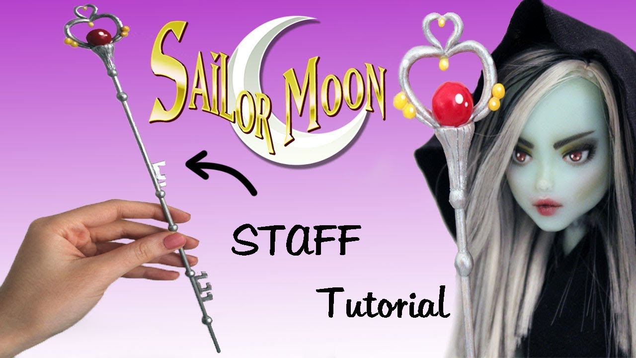 SAILOR PLUTO STAFF for your DOLL! / Tutorial
