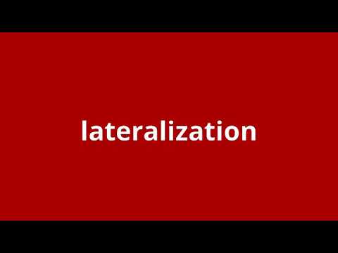 what is the meaning of lateralization