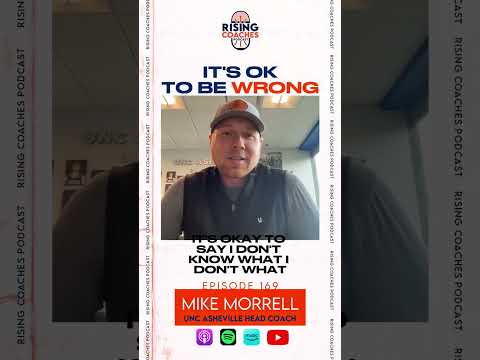 It's Ok to Be Wrong as. Head Coach