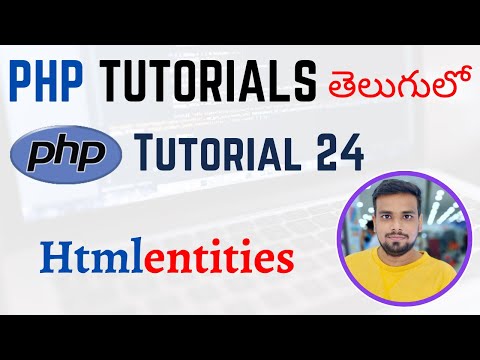 Learn PHP Tutorials in Telugu Lesson 24 Using Htmlentities - Mind Luster