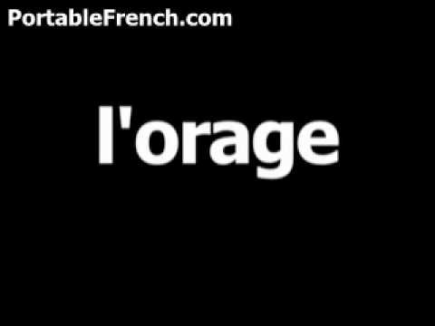 French word for thunder is l'orage
