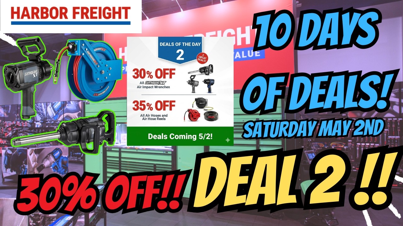 DAY 2 IS CONFIRMED! 🚨 30% OFF Earthquake XT Impacts (Harbor Freight 10 Days of Deals) #harbro