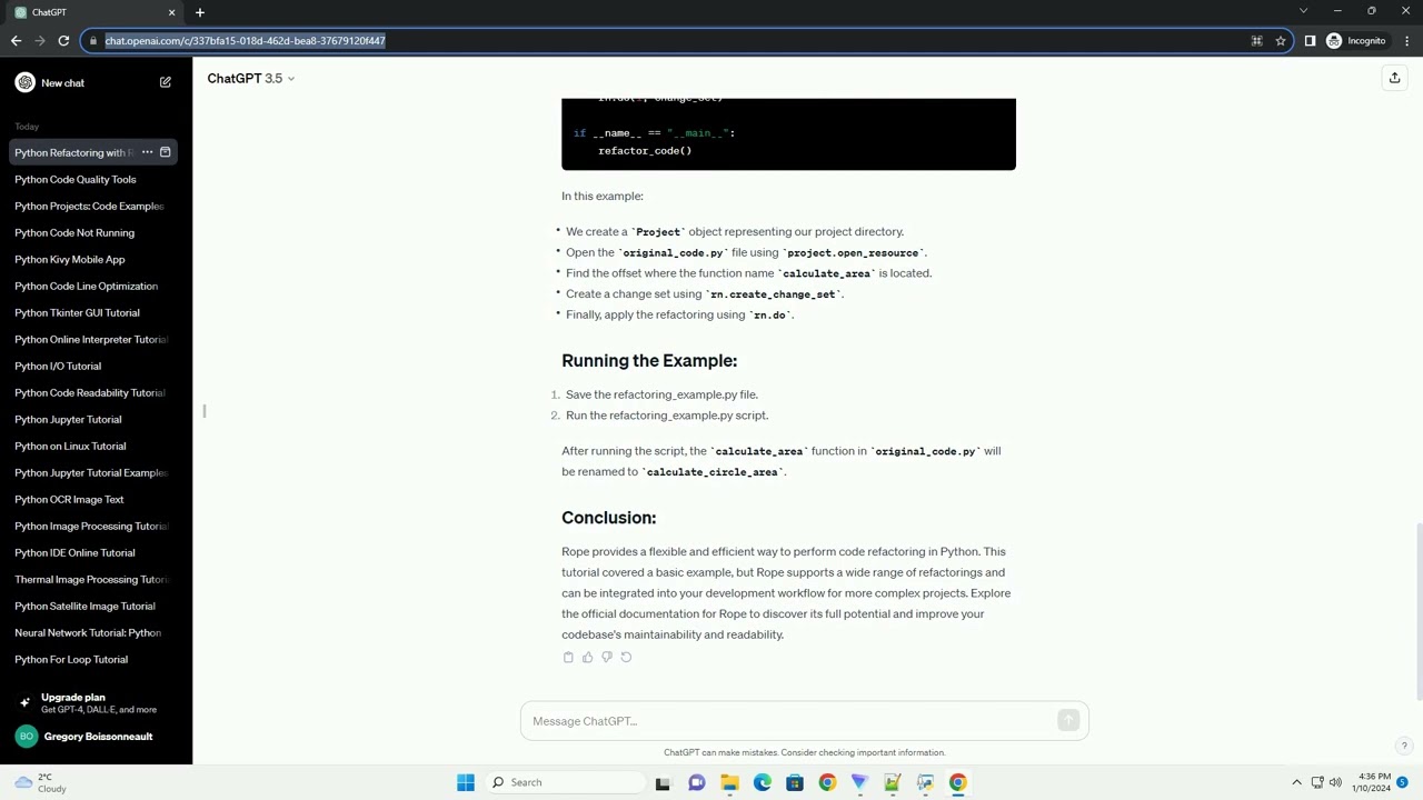 python code refactoring tool