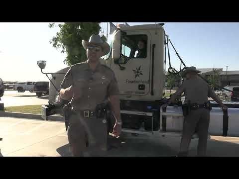 Mock Truck Inspection with Texas DPS's Sgt. Steven Blanco at Road Safety Luncheon Series - Monahan's