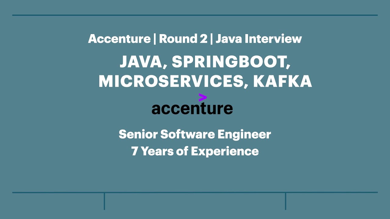 Accenture | Round 2 | Java Interview Questions & Answers