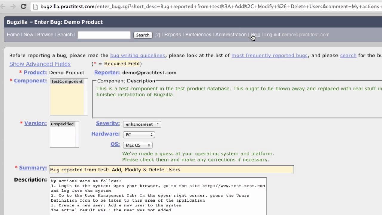 Bugzilla Integration Demo