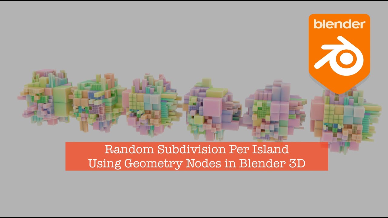 LIVENODING Random Subdivision Per Island Using Geometry Nodes