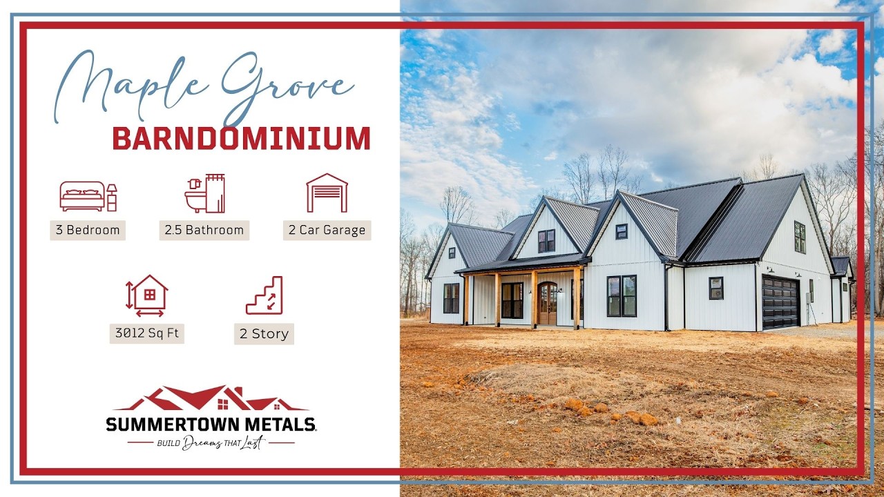 Maple Grove Barndominium | 3,012 Sq. Ft. | 3 Bed | 2.5 Bath | 2 Car Garage