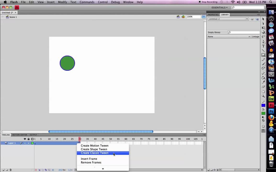 Adobe Flash: Classic Motion Tween