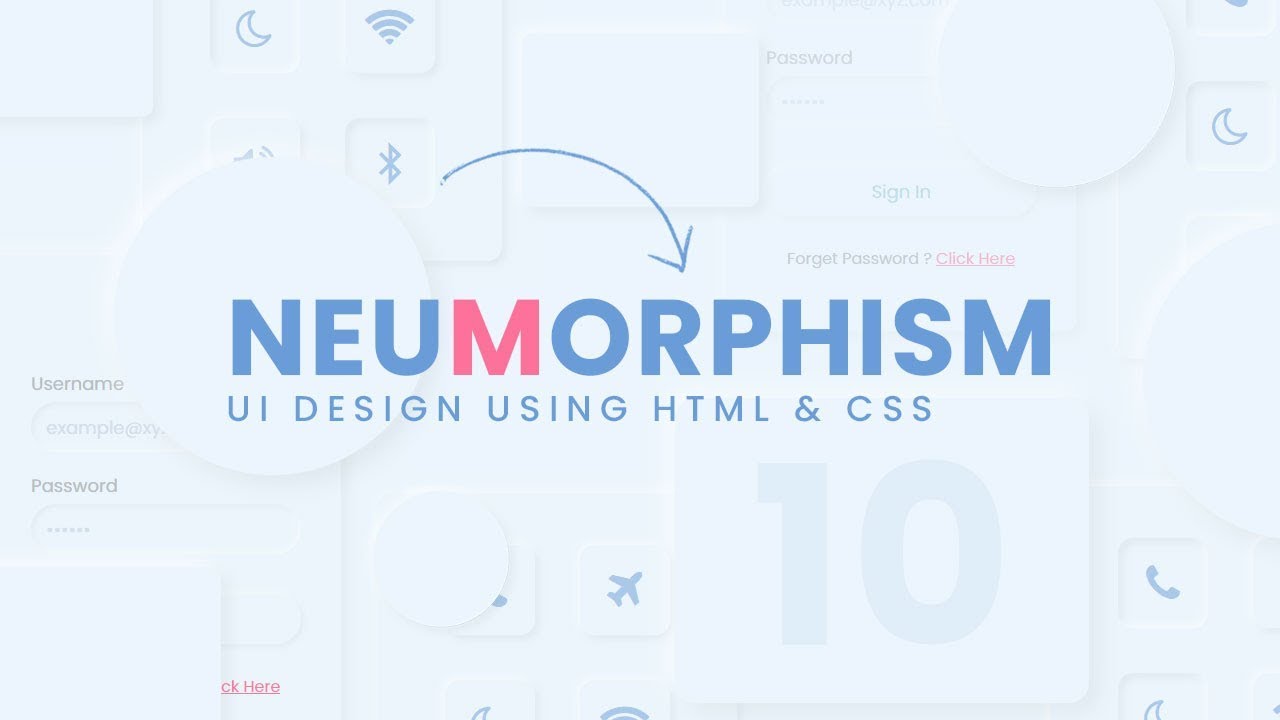 Top CSS Neumorphism UI Design Using Html CSS & Vanilla Javascript