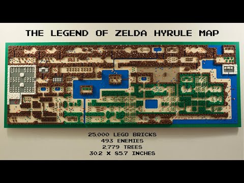 Zelda Map Made of 25,000 Lego Bricks