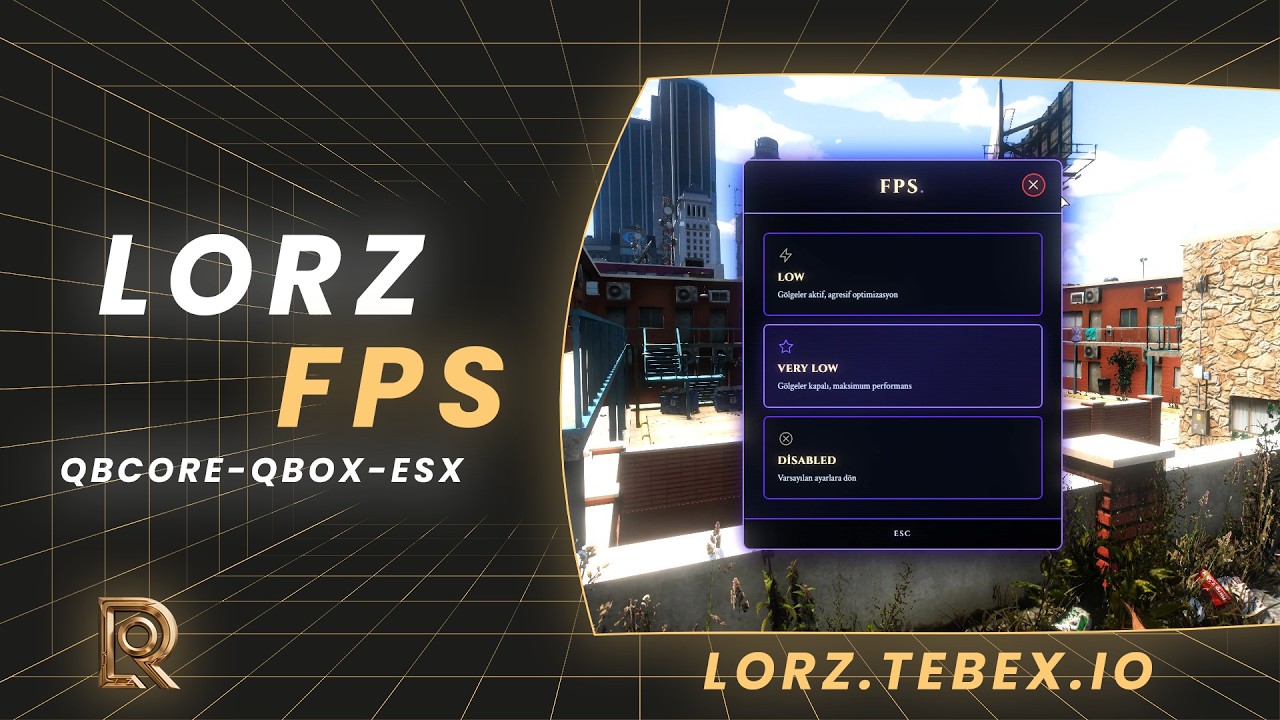 🚀 FiveM FPS BOOST SCRIPT | LORZ | ⚡ Massive Performance • Simple UI • RP Ready