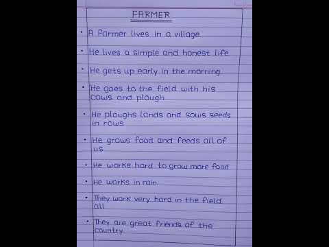 Essay On Farmer|10 Lines On Farmer #shorts #essay #english