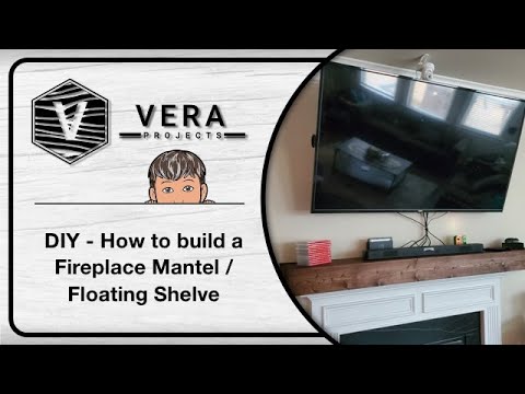 DIY - How to build a Fireplace Mantel / Floating Shelves