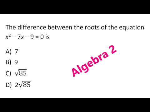Algebra 2 Problems and Solutions