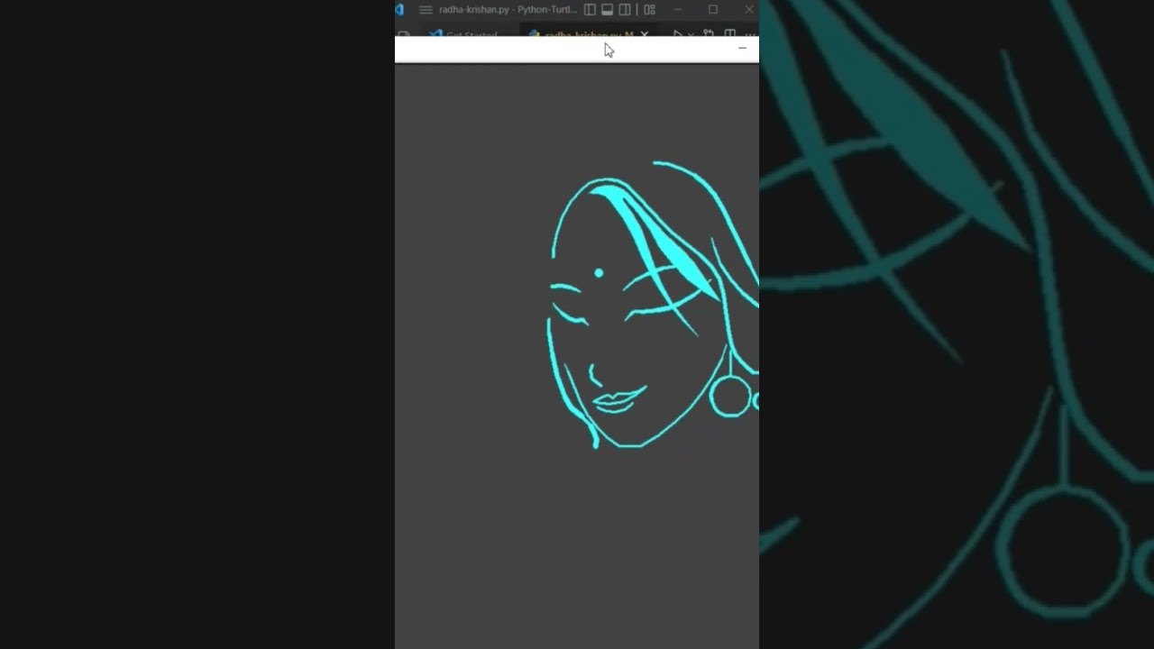 Draw Radha-Krishna In Python Turtle | Python Programming Project | Python Tutorial #shorts #python