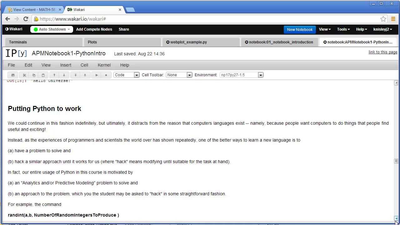 Working with IPython Notebooks