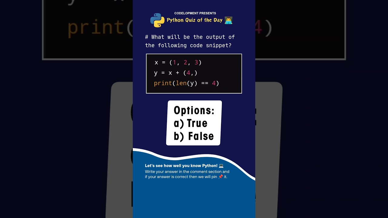 Python Quiz: Question 80 👨‍💻 #shorts