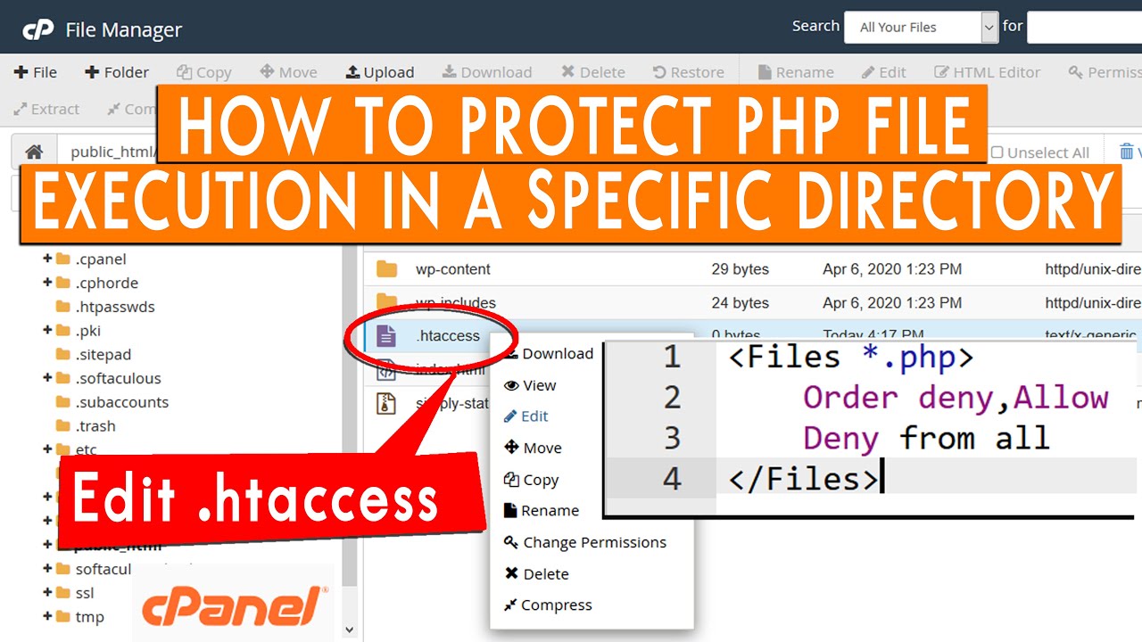 How to protect PHP file execution in a specific directory?