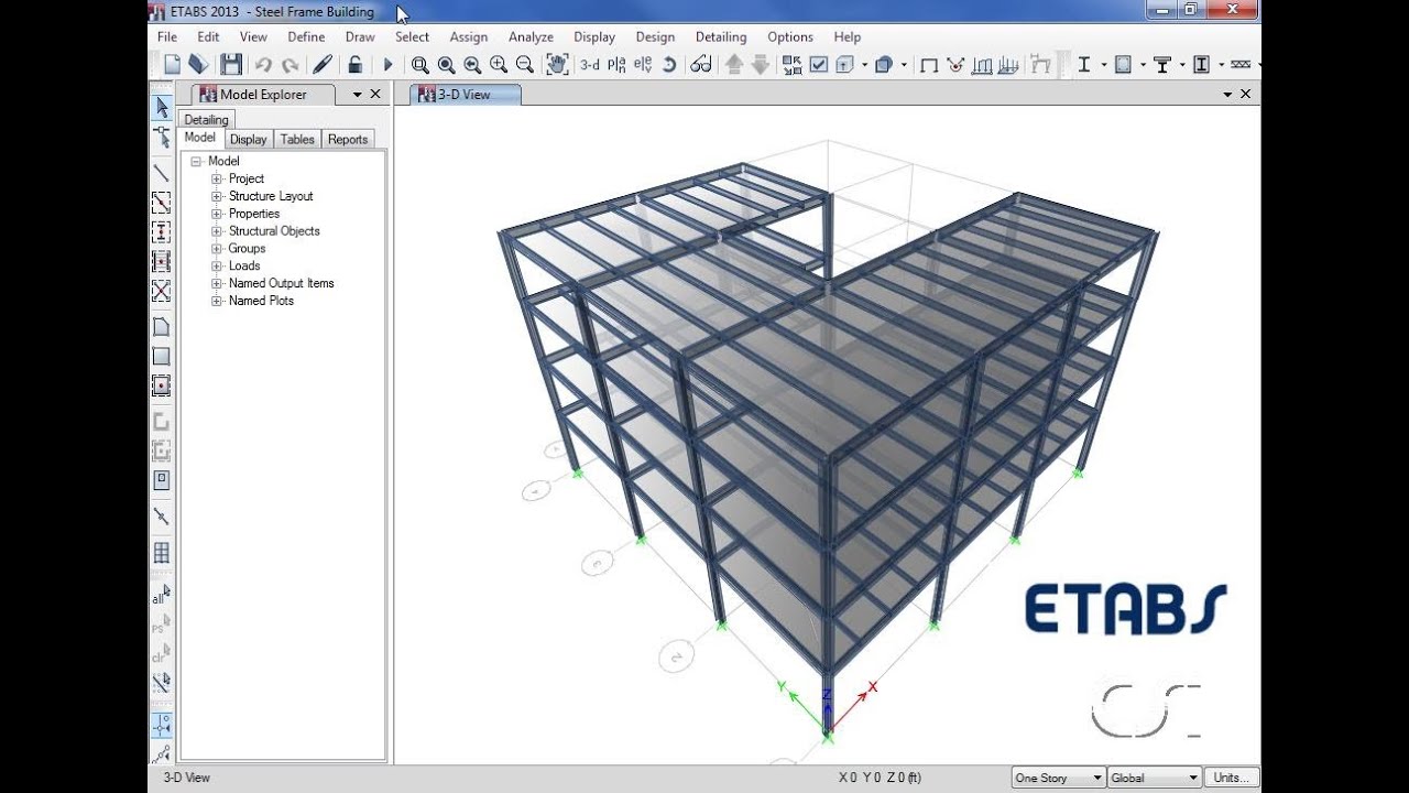 ETABS - 02 Introductory Tutorial Steel: Watch & Learn