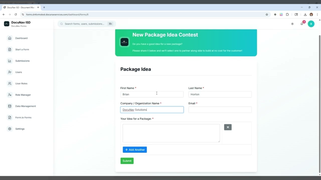 DocuNav Forms Demo