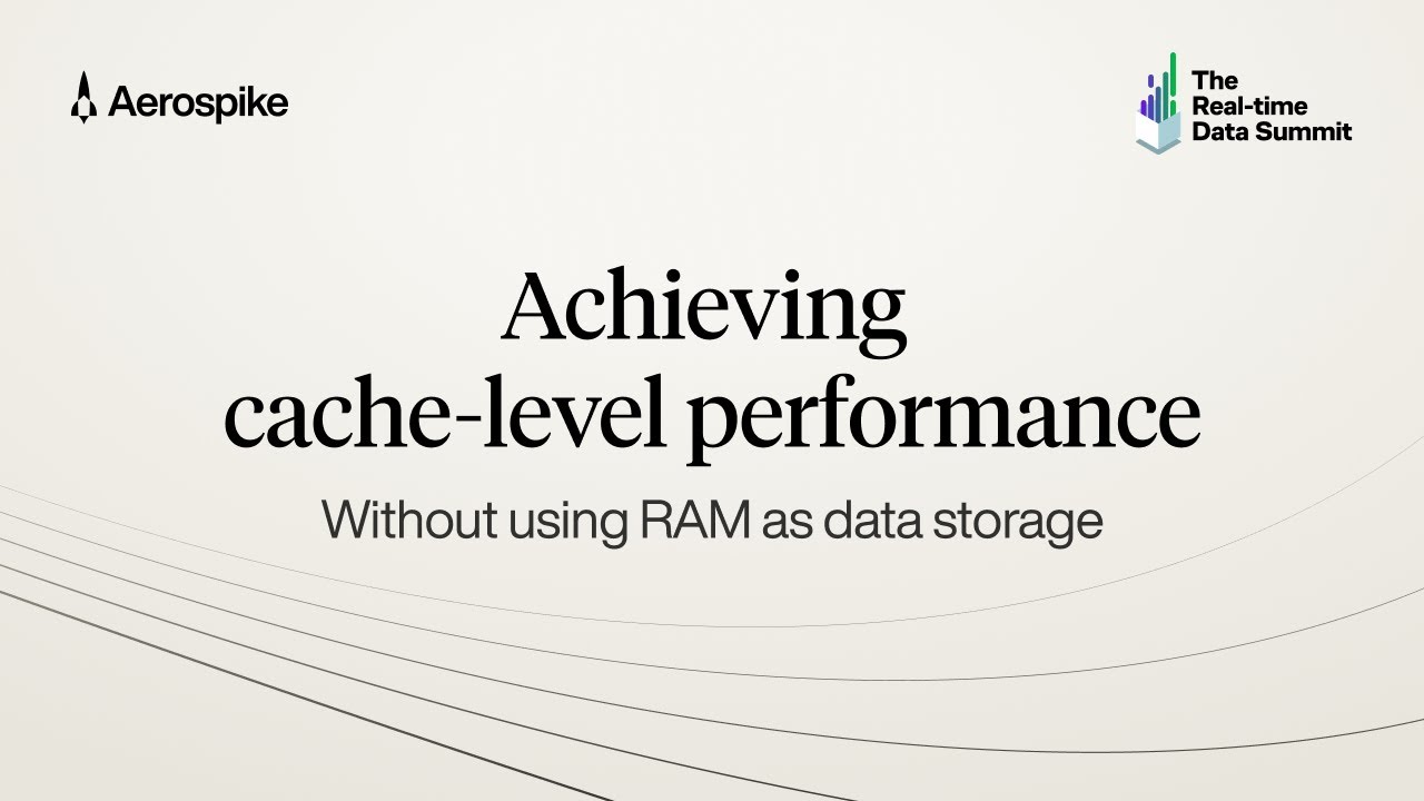Achieving Cache-level Performance Without Using RAM as Data Storage | Real-time Data Summit 2024