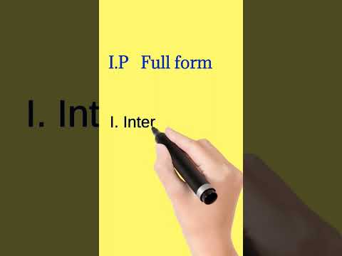 I.P Full form | Full form of I.P #fullform |