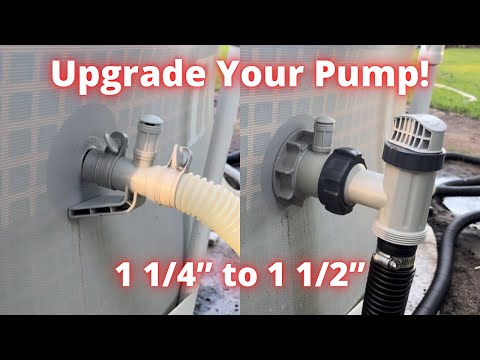 How to convert 1.25" to 1.5" hoses to upgrade your Intex pump.