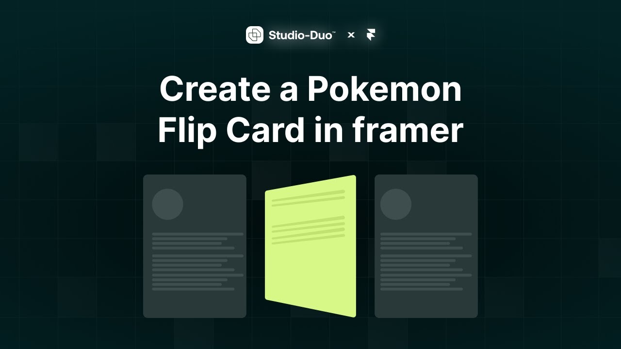 Create Pokemon flip card in framer using 3d transform