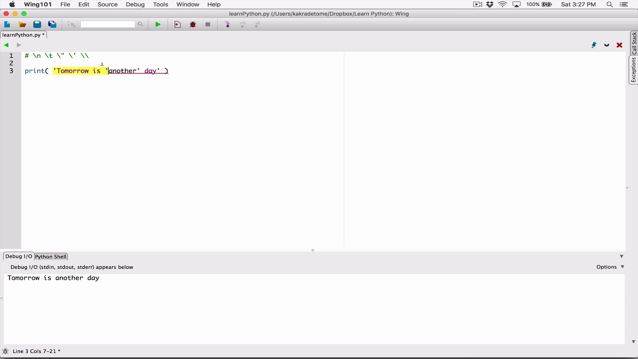 35. Other escape characters - Learn Python