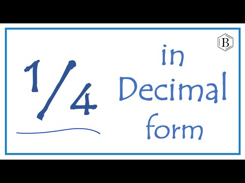 1/4 as a Decimal