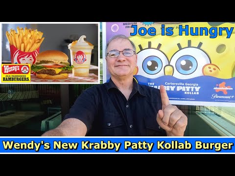 Wendy's New Krabby Patty Kollab Burger Review * Spongebob Squarepants * Joe is Hungry ๐ฆ๐๐
