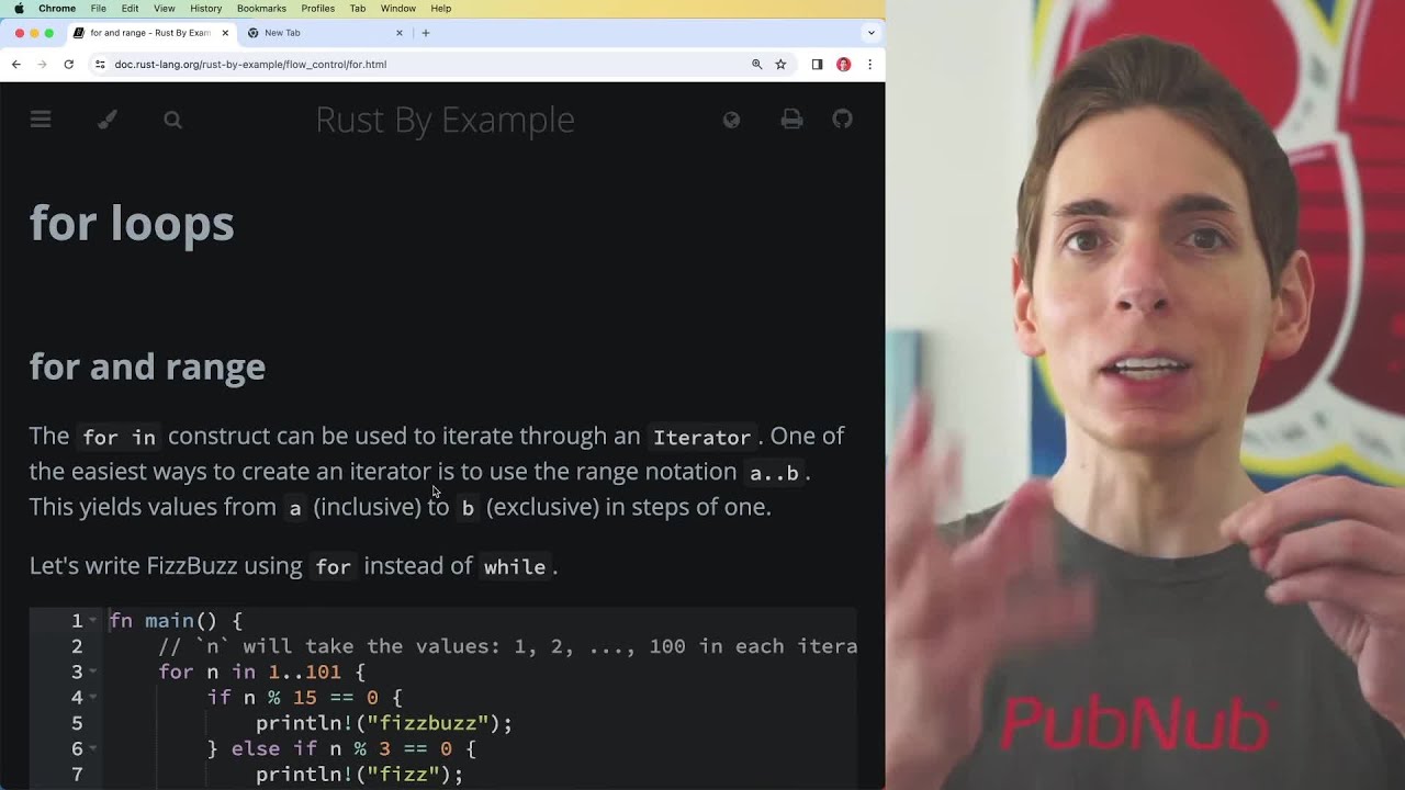 Rust By Example: For Loops and Range