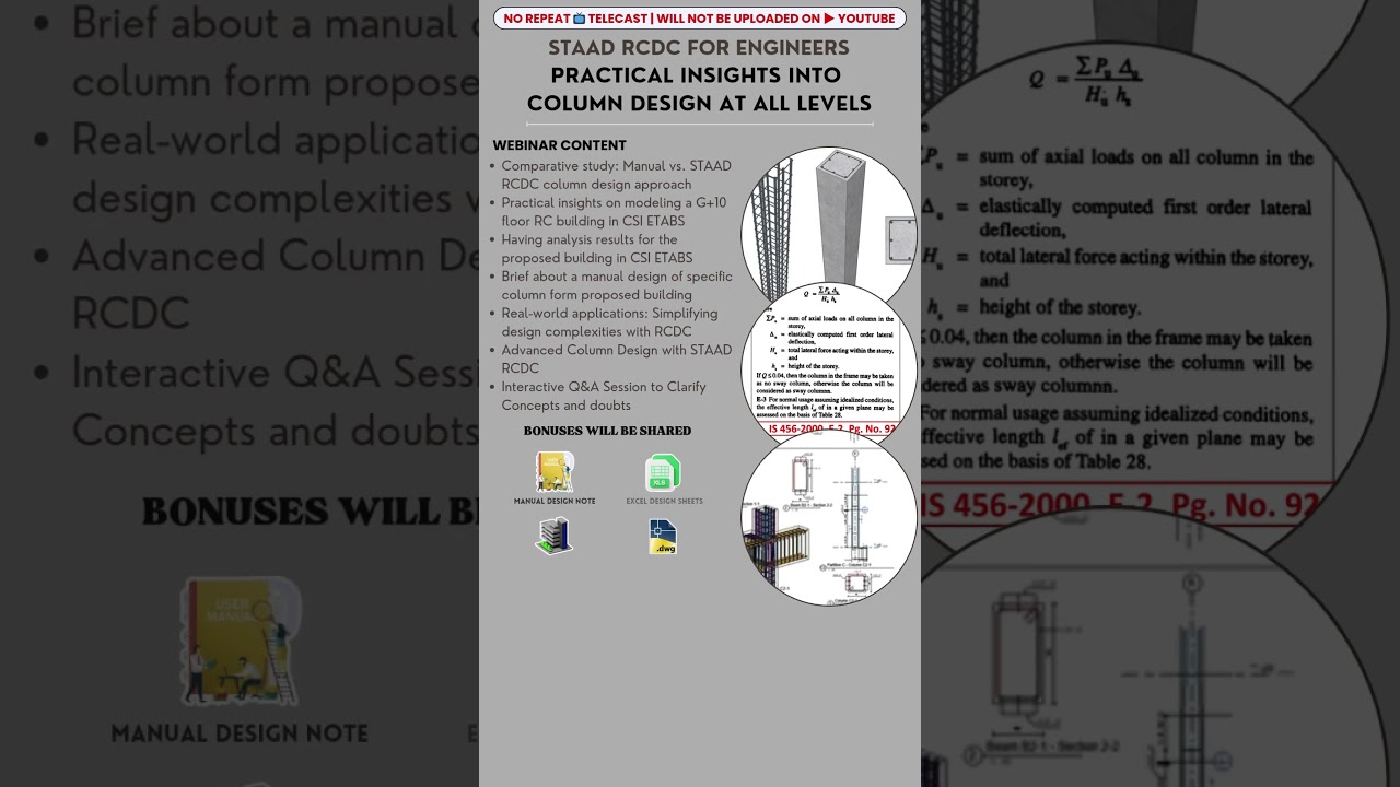 Live Webinar on “STAAD RCDC for Engineers - Practical Insights Into Column Design at All Levels”-06