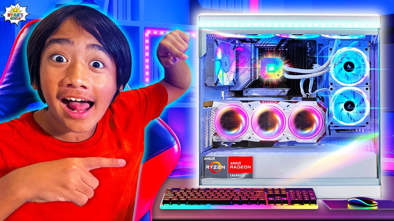 Ryan and Daddy Build a Gaming PC with AMD Ryzen & Radeon!