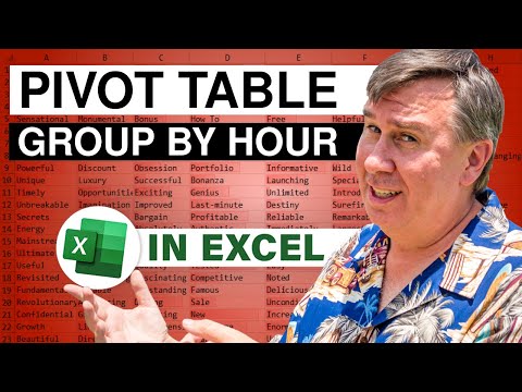 Excel - Microsoft Excel - Pivot Table Grouping by Hour - Episode 495