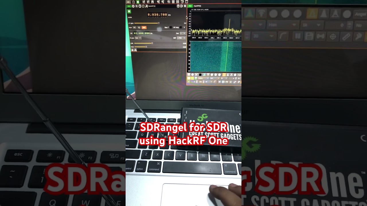 How to use SDRangel  with HackRF One Receiving mode#subscribe #technology #shorts #fun