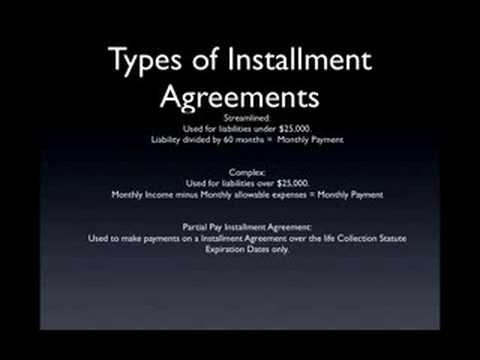 IRS Payment Plans - Installment Agreement