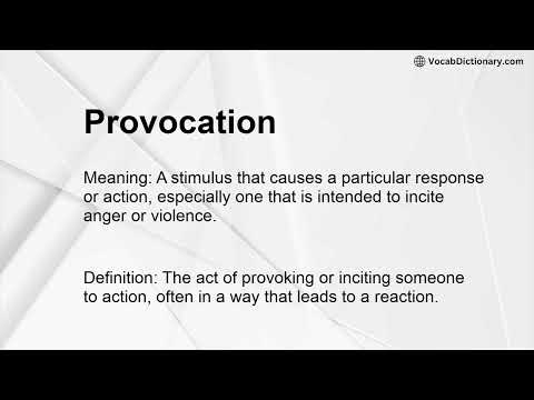 Provocation Meaning