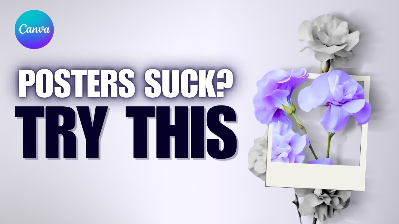 Canva Flower Shop Poster Design| Black Friday & Holiday Sales