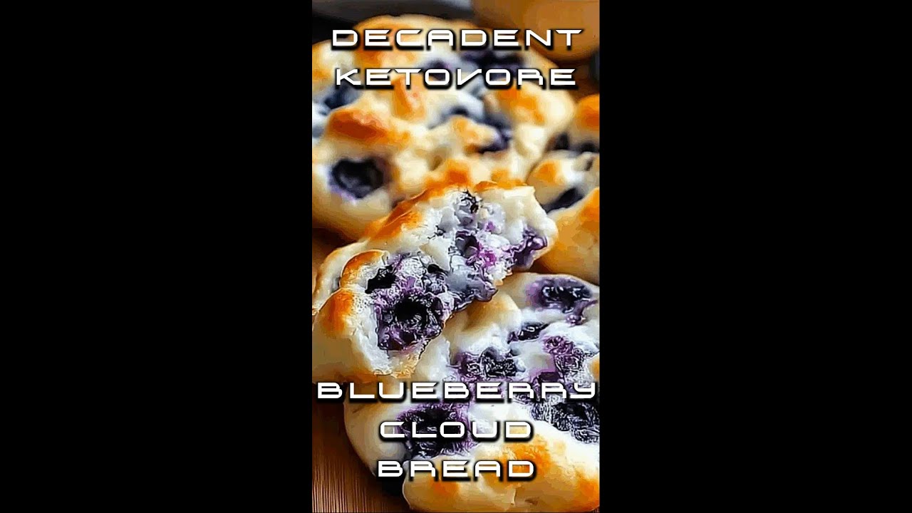Decadent Keto KetoVore Blueberry Cloud Bread 🍞💙 #KetoVore #Keto #LowCarb #Treat