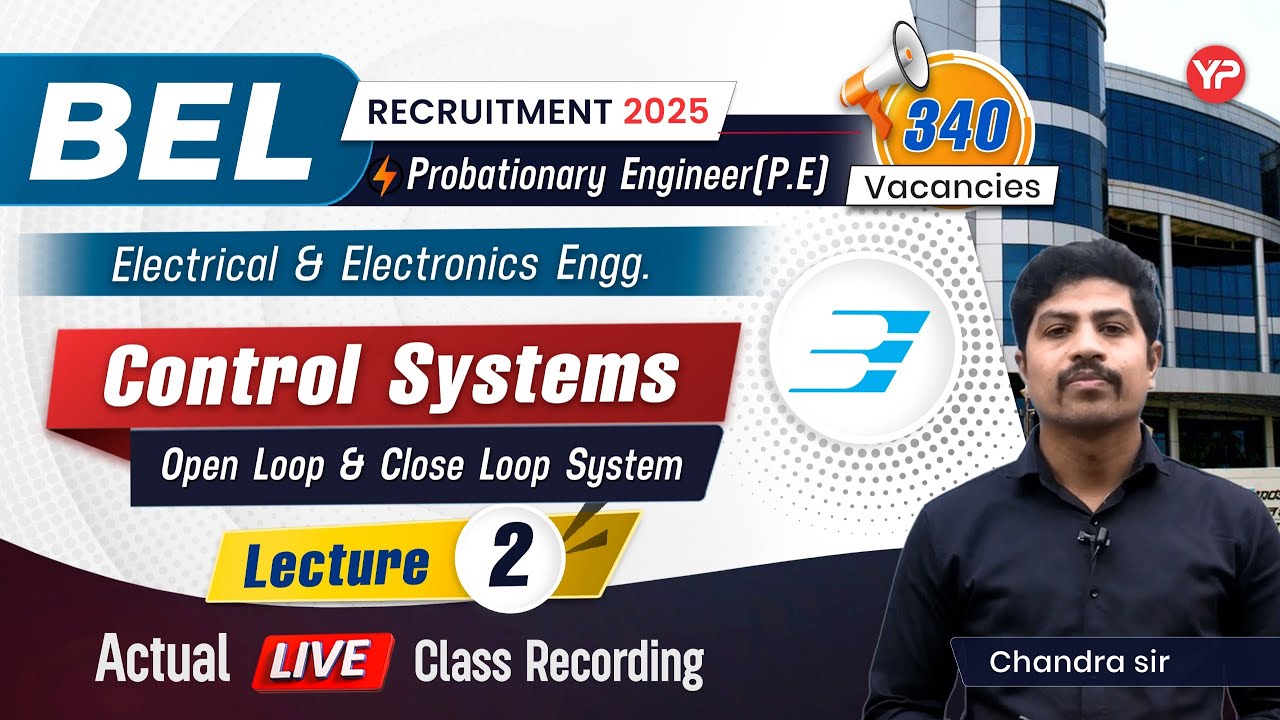 Open Loop & Close Loop System (Control Systems) Lec-2 for BEL(P.E.) | Electrical & Electronics Engg.