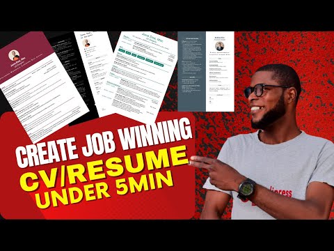 How to generate CV/Resume  that will get your Job (3 different websites)